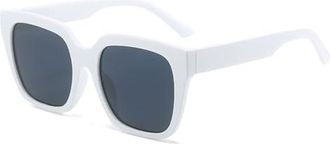 Generic Lunettes De Soleil Carr&eacute;es &Agrave; Grande Monture For Hommes, For Lext&eacute;rieur, Les Vacances, La Conduite(White)