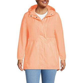 Lands End Wasserdichte Regenjacke SQUALL mit Packfach, Damen, Gr&ouml;&szlig;e:56-58 plus, Orange, Polyester, by Lands End