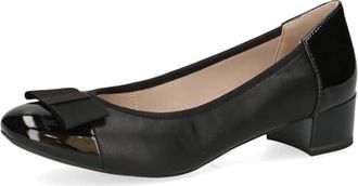 Caprice Escarpins pour Femme avec Talon Bloc avec noeud, Noir/Comb, 38 EU