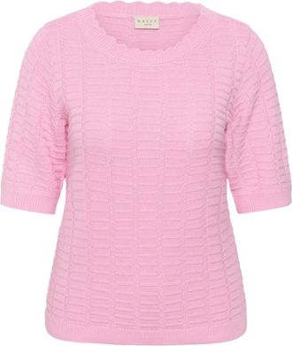 Kaffe Curve Femme, Pulls, Rose, Taille: 40 FR Tricot &agrave; col rond