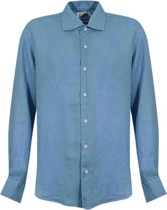 MC2 Saint Barth Homme, Chemises, Bleu, Taille: L Raphael Linen Shirt