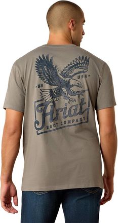 Ariat Mens Ariat Paintriot Classic Fit T-Shirt in Smoked Pearl, Size 2X-Large