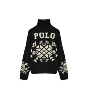 Polo Ralph Lauren Schneeflocken-Wollpullover mit Rollkragen - - Knitwear - Damen - Schwarzk - M