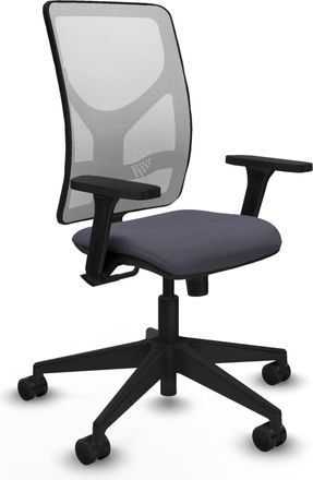 Piqueras y Crespo B&uuml;rostuhl mit 3D-Armlehnen, h&ouml;henverstellbare Lendenwirbelst&uuml;tze, ausgestattet mit 3 Positionen und Schneideschaum, Wei&szlig;/Dunkelgrau