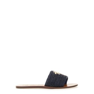 Maneb&igrave; Yucat&aacute;n Raffia Sandal - - Shoes - Damen - Blau - 38 EU