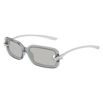 Bottega Veneta unisex, Accessoires, Gris, Taille: 56 MM Lunettes de soleil rectangulaires