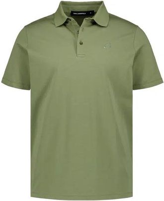 Karl Lagerfeld Herren Polo-Shirt gr&uuml;n Baumwoll-Jersey