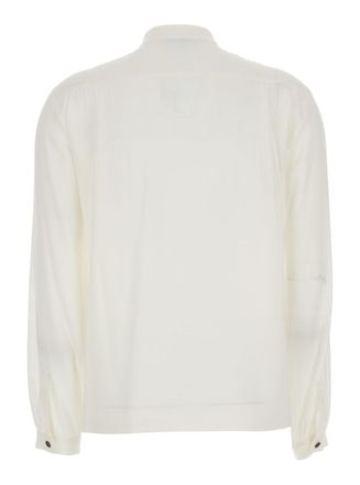 Max Mara Womens Silk Shirt White Blouses