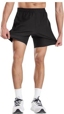 Generic Pantalons courts extensibles pour homme - L&eacute;ger et fin - Unisexe - Extensible - &Agrave; enfiler - Beva Wear Glide Pants, Noir, XXL