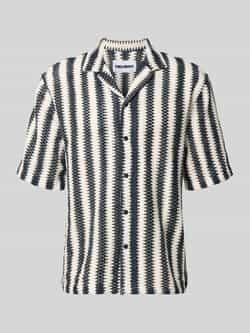 Review Regular Fit Freizeithemd im Allover-Look mit Reverskragen