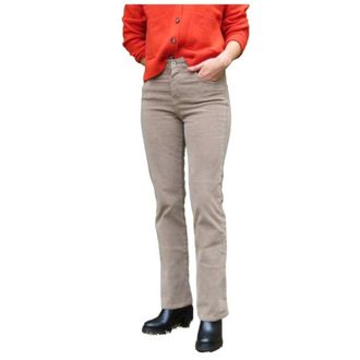 Denim Studio Flare Cordhose Jeff - - Trousers - Damen - Beige - W28