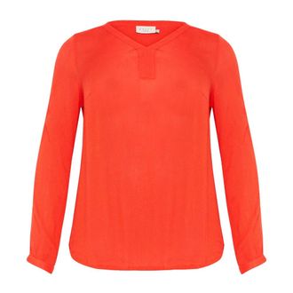 Kaffe Curve Femme, Blouses et Chemises, Rouge, Taille: 56 FR KCami LS Blouse
