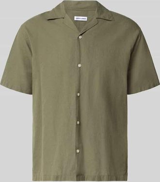 Jack & Jones Regular Fit Freizeithemd aus Baumwoll-Leinen-Mix