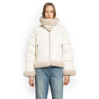 Moncler Rubrouk Teddy-Trimmed Short Down Jacket