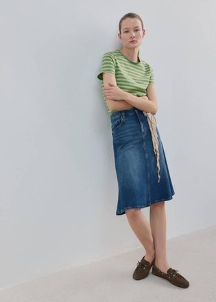 Mango T-shirt coton &agrave; rayures vert pastel - Femme - XS - MANGO