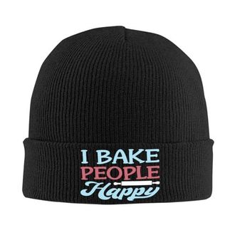 Generic Bonnet Tricot&eacute; P&acirc;tisserie-Je-P&acirc;tisse-Les-Gens-Heureux-P&acirc;tissier Mode Beanie Thermique Bonnet Thermo pour lescalade Sport Shopping