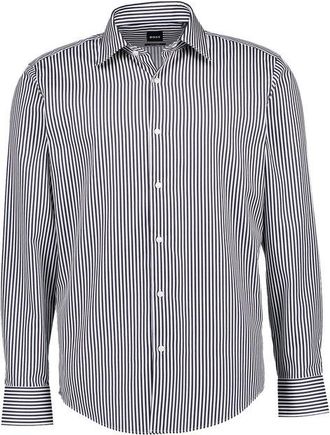 HUGO BOSS Herren Hemd blau gestreift