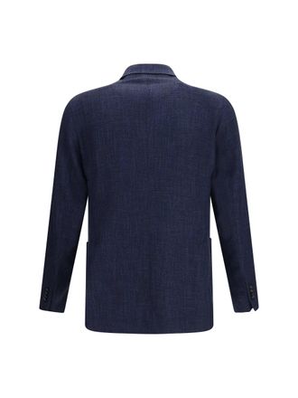 Tagliatore Multicoloured Tweed Blazer - Blue
