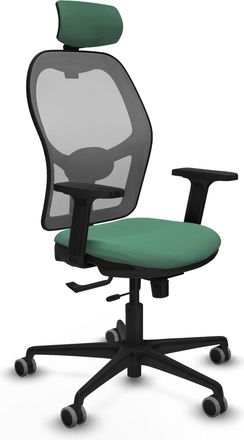 Piqueras y Crespo Ergonomischer B&uuml;rostuhl mit 2D-Armlehnen, h&ouml;henverstellbarer Lendenwirbelst&uuml;tze und h&ouml;henverstellbarem Kopfteil und Neigungsverstellung, ausgestattet 