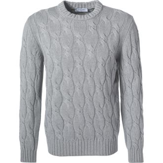 Gran Sasso Herren Pullover grau unifarben