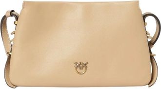 Pinko Pinko, Femme, Sacs, Beige, Taille: ONE Size Mini One, Two, Three Sac bandouli&egrave;re en cuir