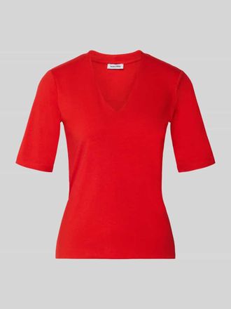 More & More Regular Fit T-Shirt mit V-Ausschnitt