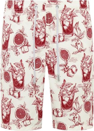 MC2 Saint Barth Badeshorts mit Longdrink-Motiven in