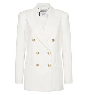 Philipp Plein Double Breast Blazer - - Jackets - Damen - Wei&szlig; - L