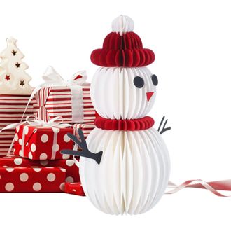 Generico Zentrale Tischdekoration mit Schneem&auml;nnern, 3D-Material, Weihnachtsdekoration, handgefertigt, Tischdekoration mit Material f&uuml;r Partys, Inv