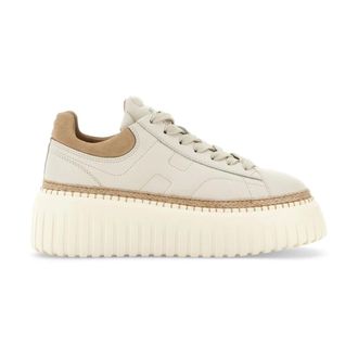 Hogan Femme, Chaussures, Beige, Taille: 39 EU H-Stripes Baskets