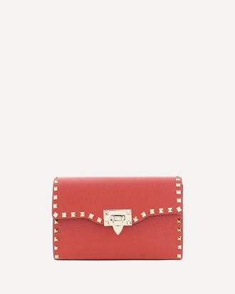 Valentino Garavani Small Rockstud grained calfskin Shoulder Bag Female UNI