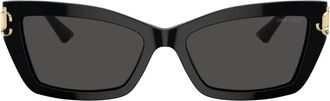 Jimmy Choo London unisex, Accessoires, Noir, Taille: 55 MM Motif Cat-Eye Lunettes de soleil
