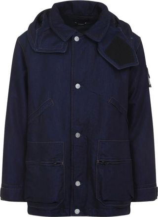 Stone Island Homme, Manteaux, Bleu, Taille: M Parka Courte