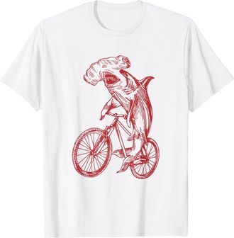 Seembo Hammerhead Shark Cycling Fahrrad Lustiges Fisch Biking Bike T-Shirt