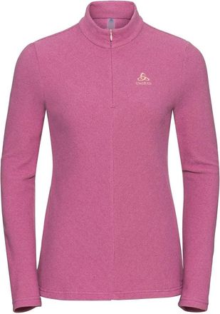 Odlo Damen Langarm Shirt mit Rei&szlig;verschluss Roy, Festival Fuchsia - boto Dolphin, XS
