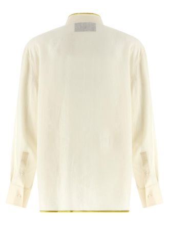 Valentino Garavani Womens Beige Linen Blouse