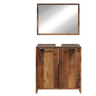 Vicco Badmöbel-Set Kiko, Eiche rustikal, 2 Teile