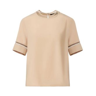 Fabiana Filippi Femme, Tops, Gris, Taille: 42 FR Cr&ecirc;pe de Chine Top