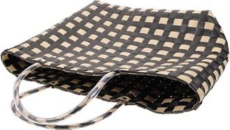 PartyKindom Paquet Cabas en Paille Tiss&eacute; &agrave; la Main Grand Format Paquet &agrave; Provisions F&eacute;minin en PVC Spacieux pour Courses et Plage &Eacute;l&eacute;gant et L&eacute;ger pour Usage Quot