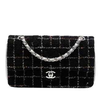 Chanel Pre-owned Gesteppte Tweed Flap Umh&auml;ngetasche - - Pre-owned - Damen - Schwarzk - ONE SIZE