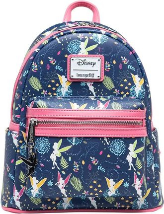 Loungefly Damen Disney Pink Tinkerbell Glow in the Dark Allover Print Rucksack, Multi, One Size, multi, Einheitsgröße