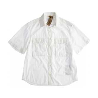 Ten c Wei&szlig;e Popeline Kurzarmhemd - - Shirts - Herren - Wei&szlig; - L