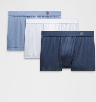 lululemon Boxer Always in Motion Lot de 3 pour Hommes - 8 cm - Bleu - Taille 2XL