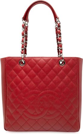 Chanel Shopper - Caviar Vertical Grand Shopping Tote - Gr. unisize - in Rot - f&uuml;r Damen