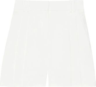 Another Tomorrow Leinen-Shorts mit Bundfalten - Wei&szlig;