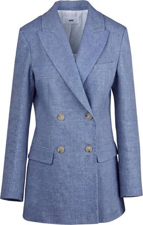 SOLOTRE Femme, Vestes, Bleu, Taille: 48 FR Giacca doppiopetto ABU