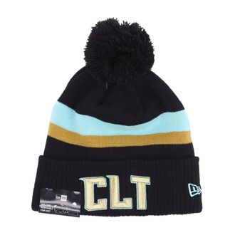 New Era NBA City Night Strickm&uuml;tze mit Bommel - - Accessories - Herren - Schwarzk - ONE SIZE