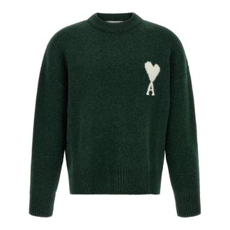 Ami Homme, Pulls, Vert, Taille: L Ami De Coeur Crewneck Sweater