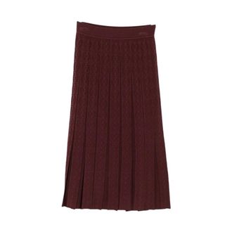 Tory Burch T Monogram Jacquard Rock - - Skirts - Damen - Braun - S