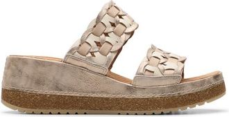 Clarks Femme Kassanda Mule Sandalia, Metallic Combi, 42 EU